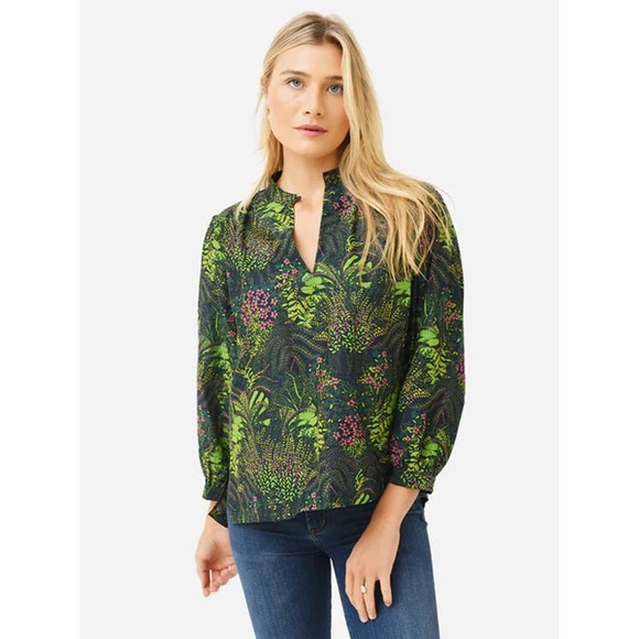 Trovata | Tops | Birds Of Paradis By Trovata Forest Fern Bailey Top ...